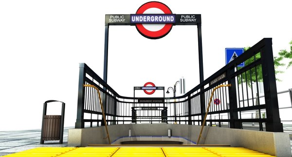 Element bus stop subway 3D model - TurboSquid 1377041