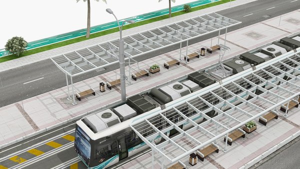 Element bus stop subway 3D model - TurboSquid 1377041