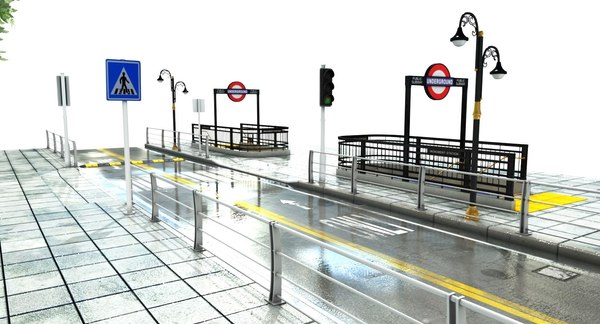 Element bus stop subway 3D model - TurboSquid 1377041