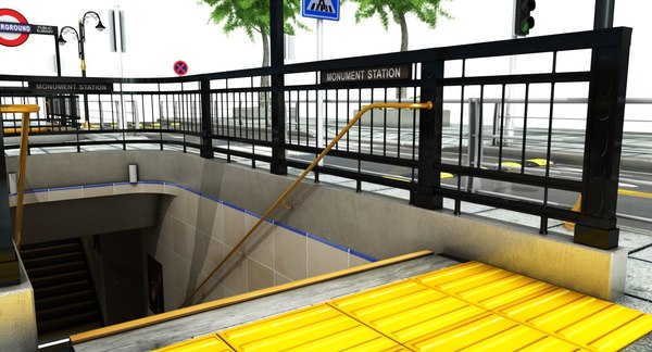Element bus stop subway 3D model - TurboSquid 1377041