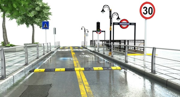 Element bus stop subway 3D model - TurboSquid 1377041