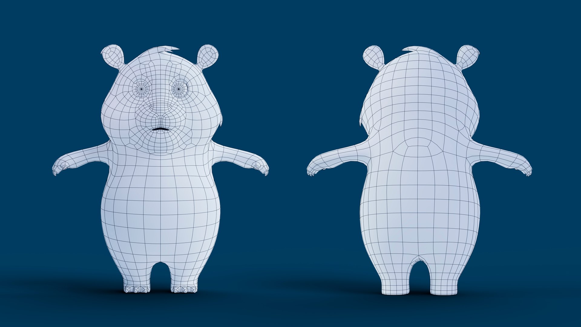 Cartoon Panda 3d Model