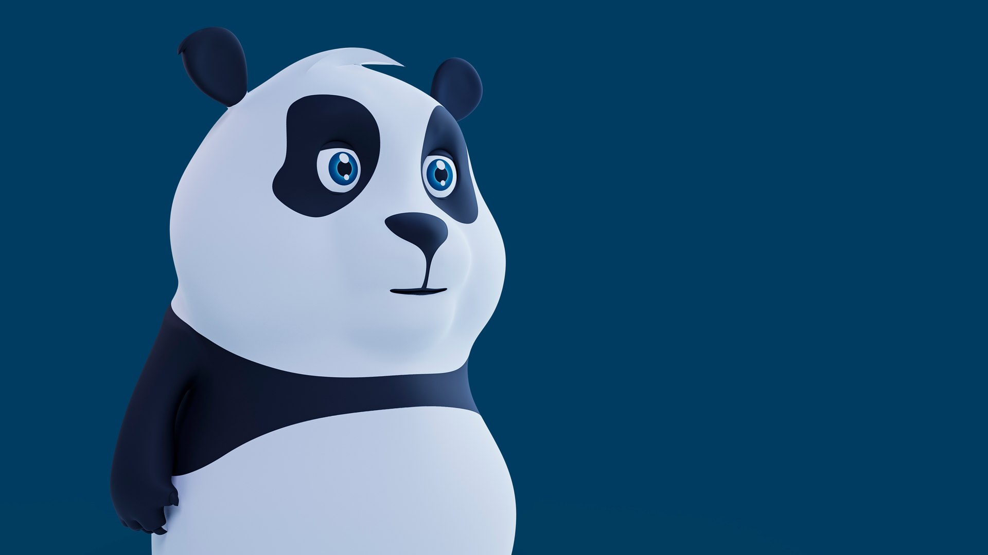 Cartoon Panda 3d Model
