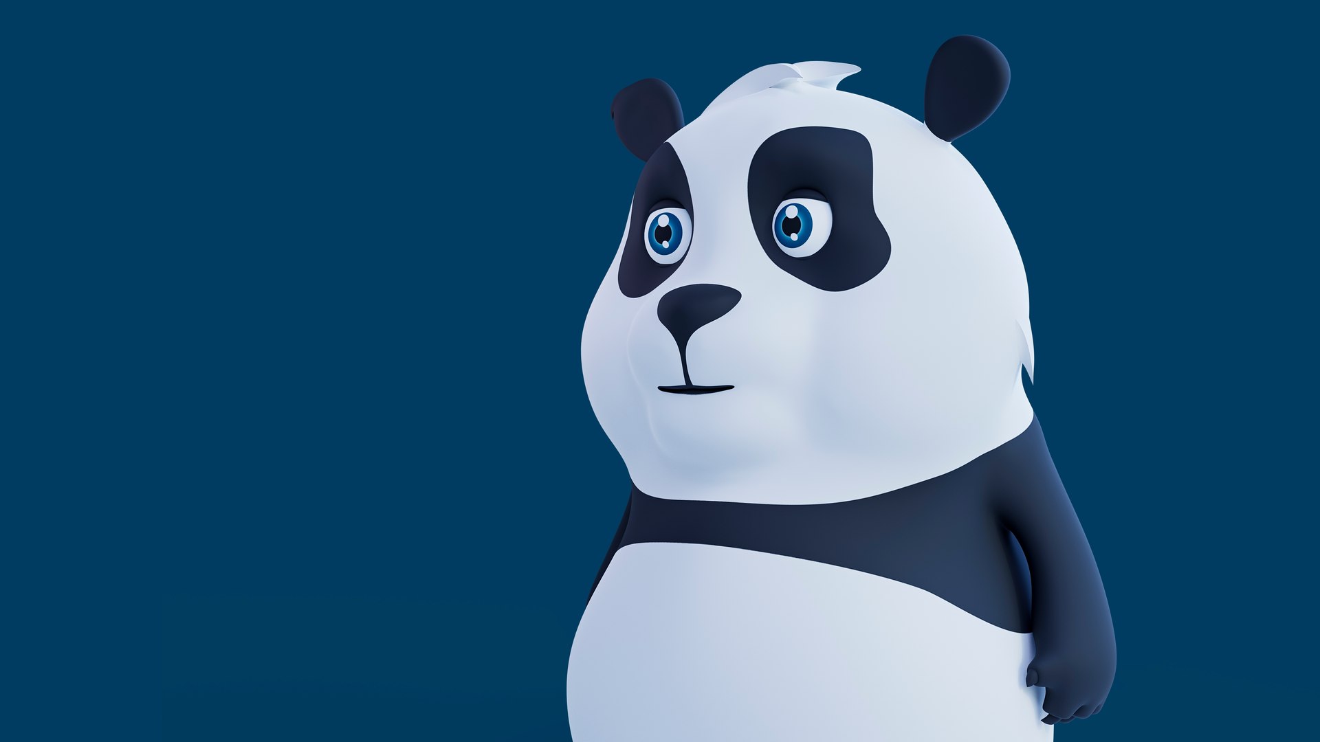 Cartoon Panda 3d Model
