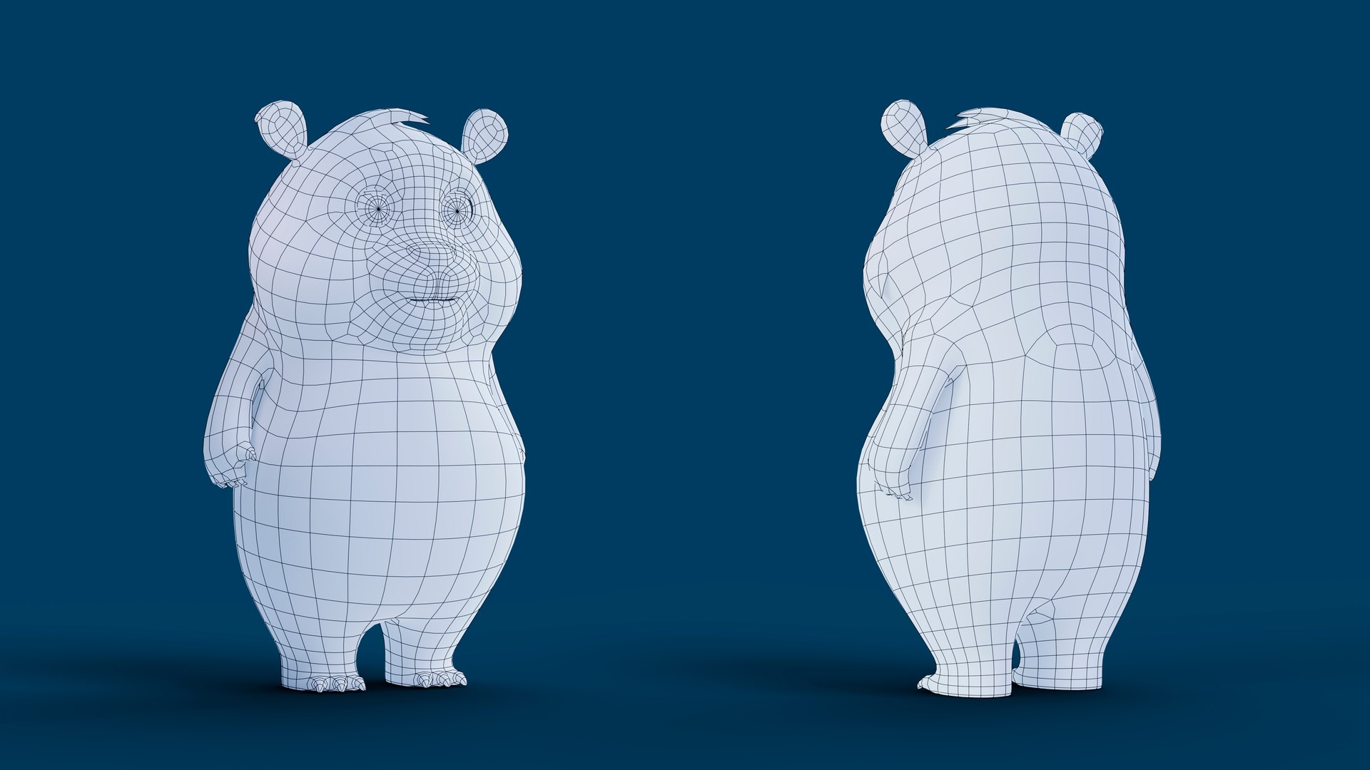 Cartoon Panda 3d Model