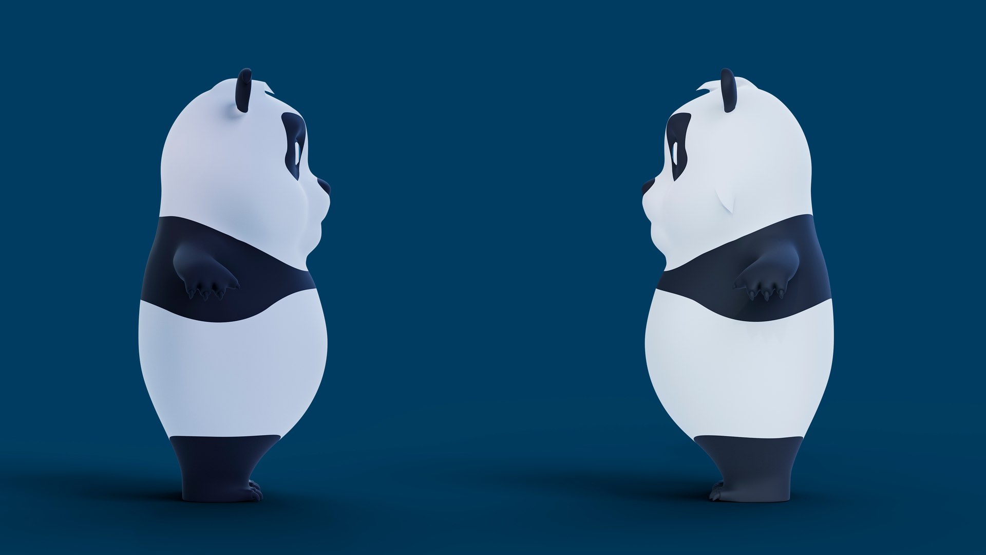Cartoon Panda 3d Model
