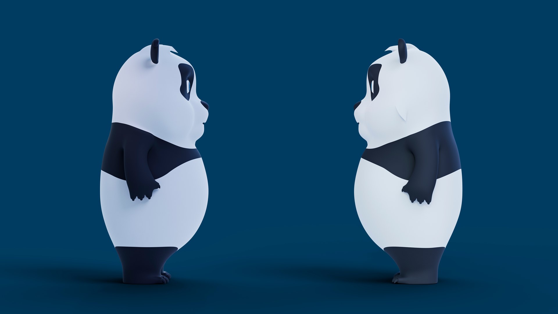 Cartoon Panda 3d Model