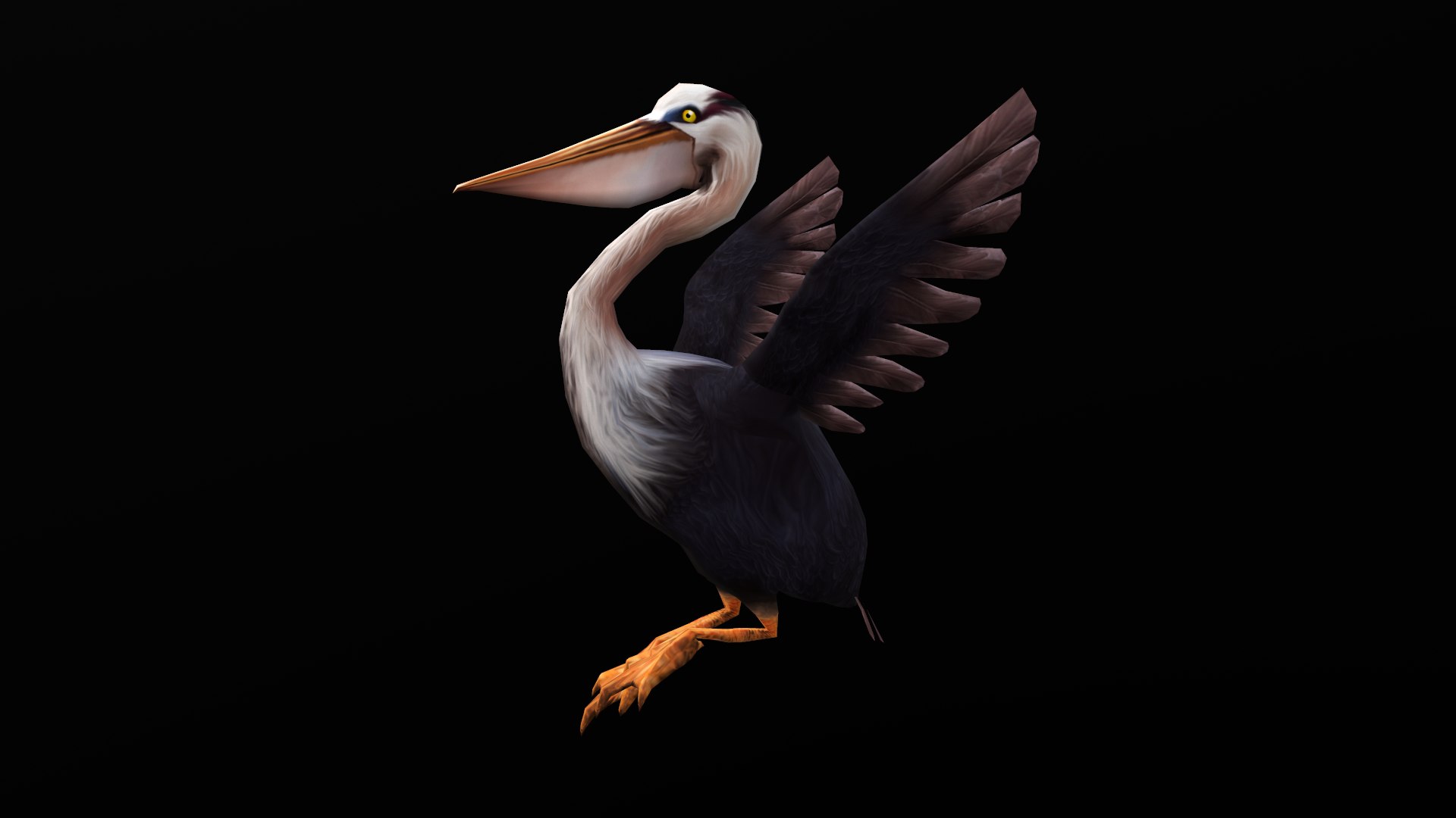 Low-poly animated pelican pelecanus 3D - TurboSquid 2030279