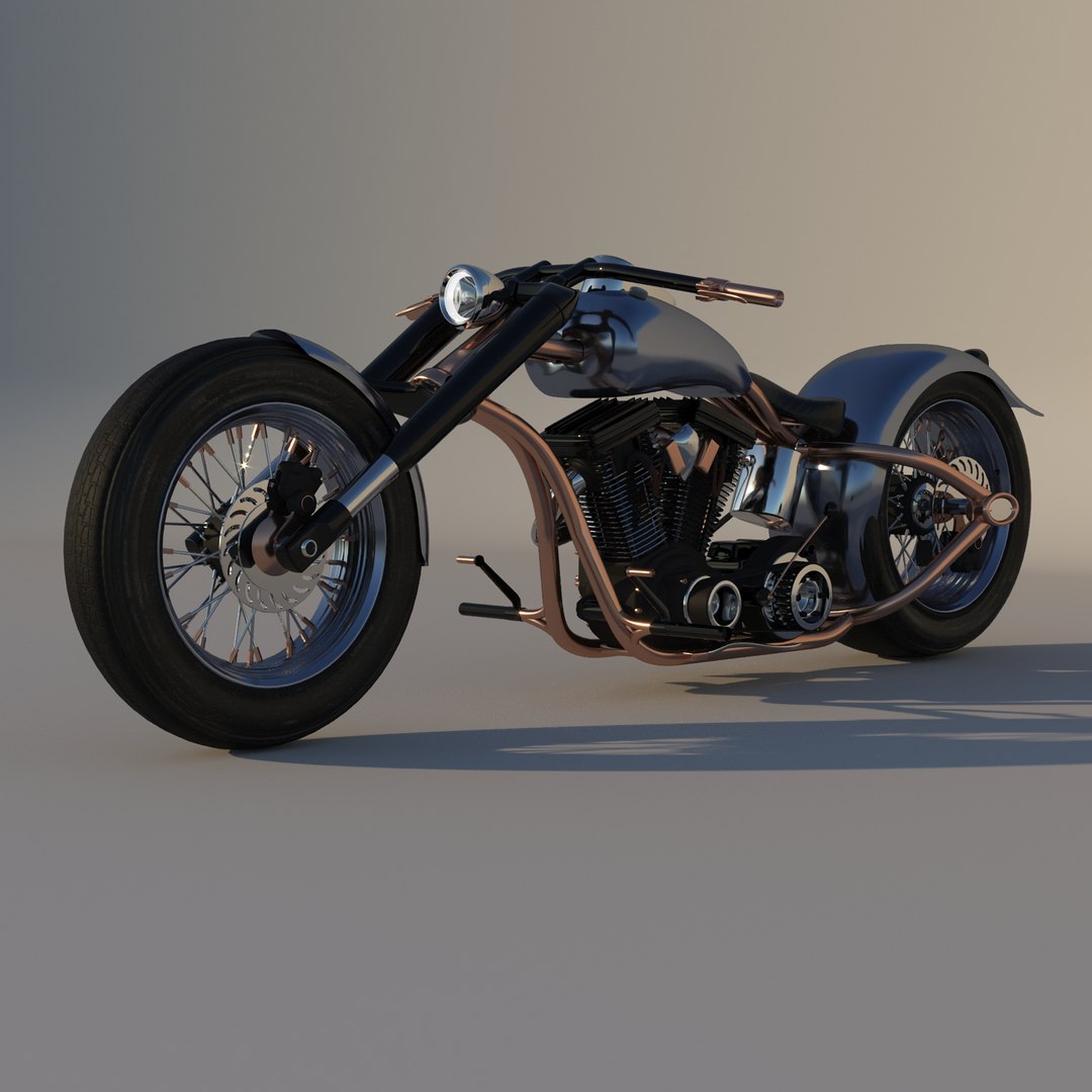 3D Model Harley Davidson Custom - TurboSquid 1884876