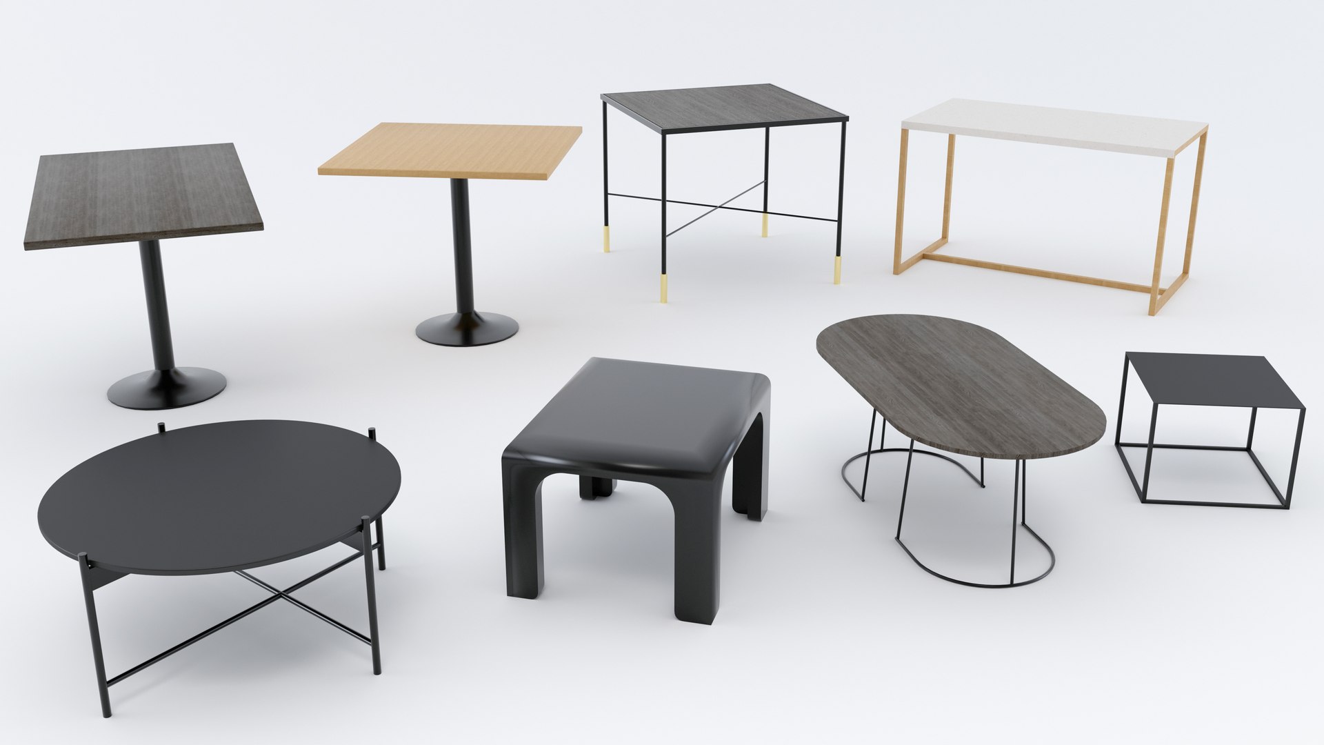 Table Collection Model - TurboSquid 2017580