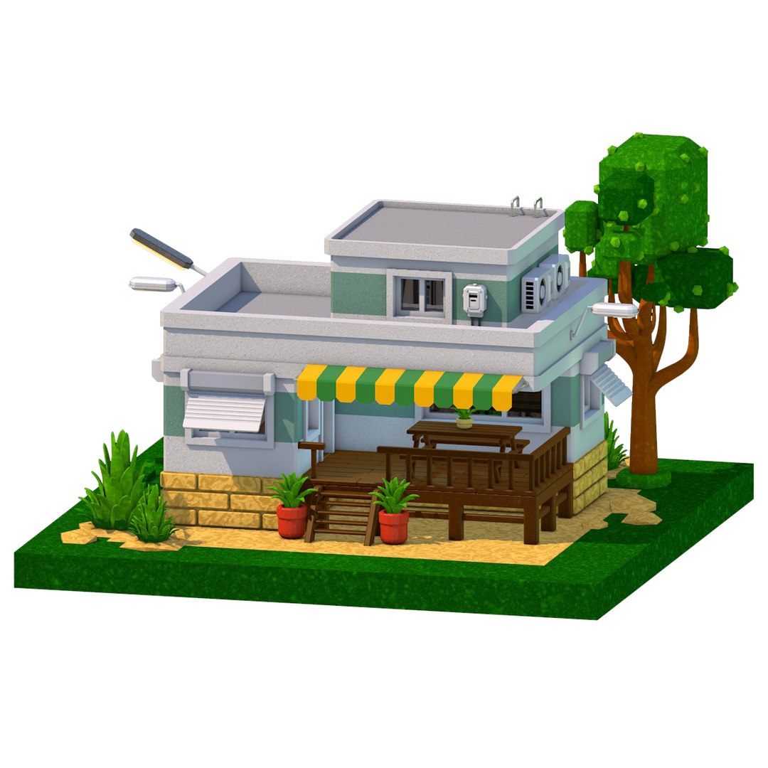 Cartoon House 03 3D Model - TurboSquid 2186927