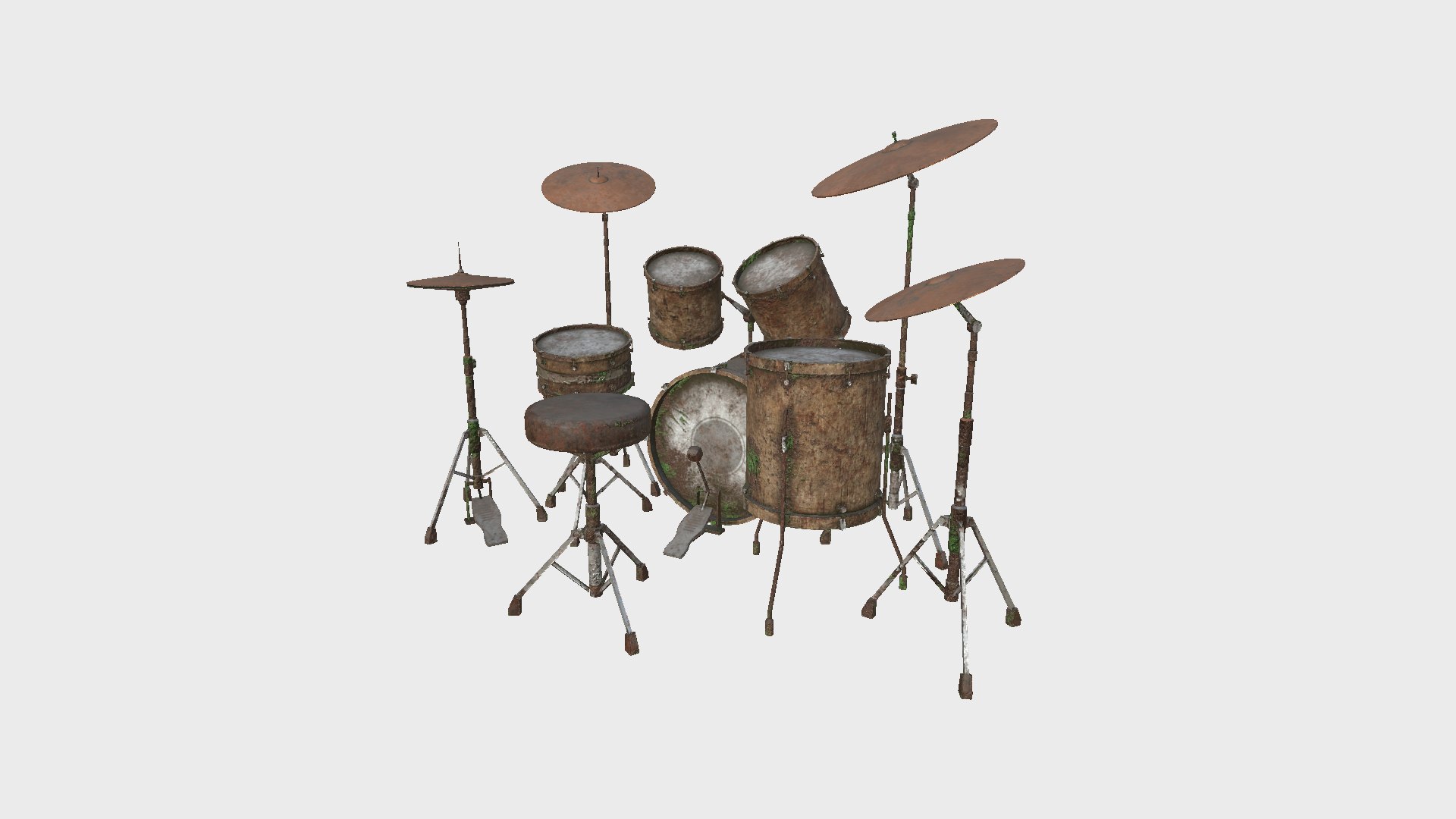 Drum 09 Destroyed - Drumming Music Instrument Design 3D Model ...
