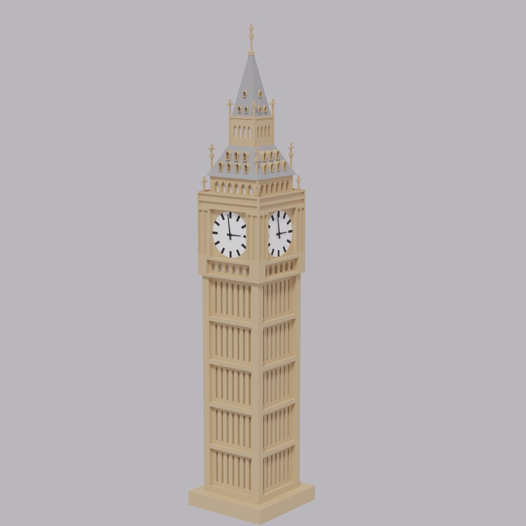 3D Model Cartoon London Big Ben - TurboSquid 1579531