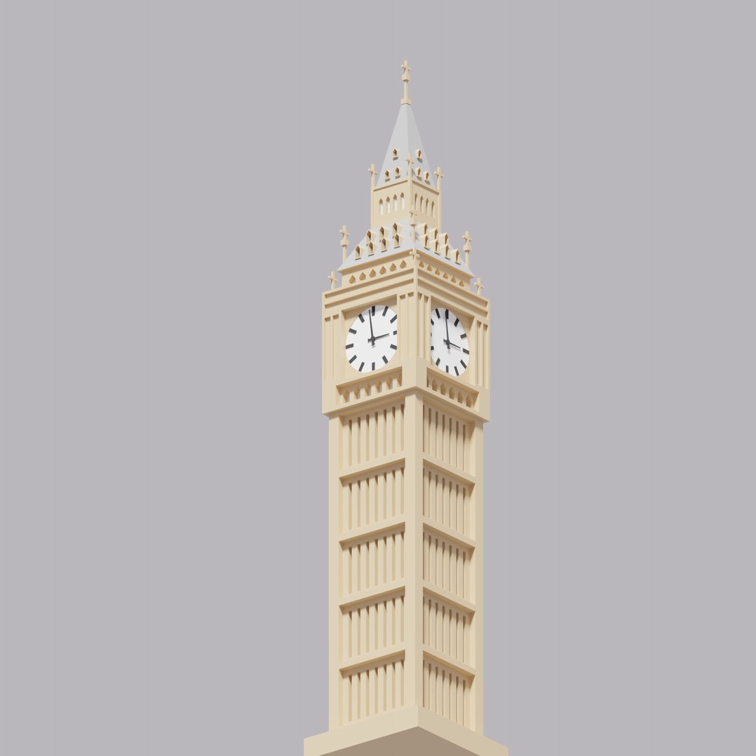 3D Model Cartoon London Big Ben - TurboSquid 1579531