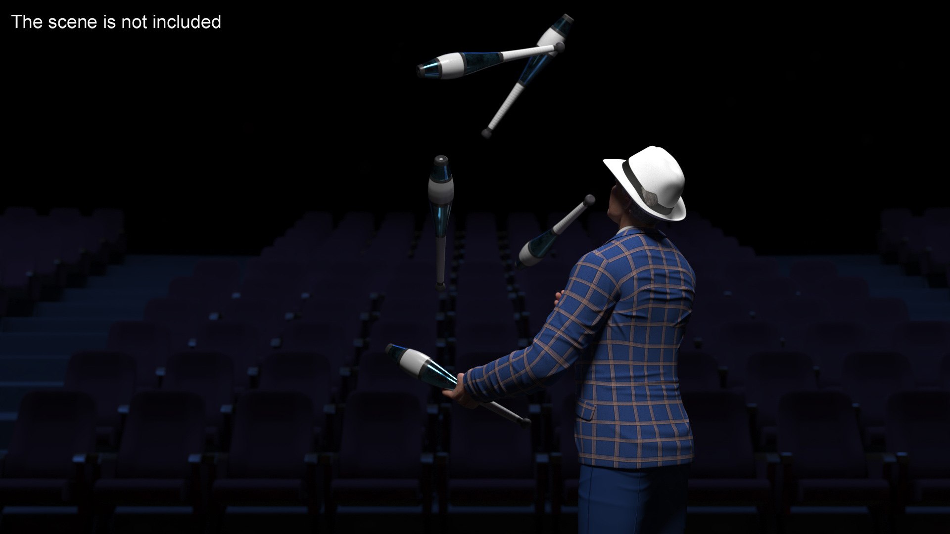 3D Man Juggling Delphin Loop Clubs - TurboSquid 2293299