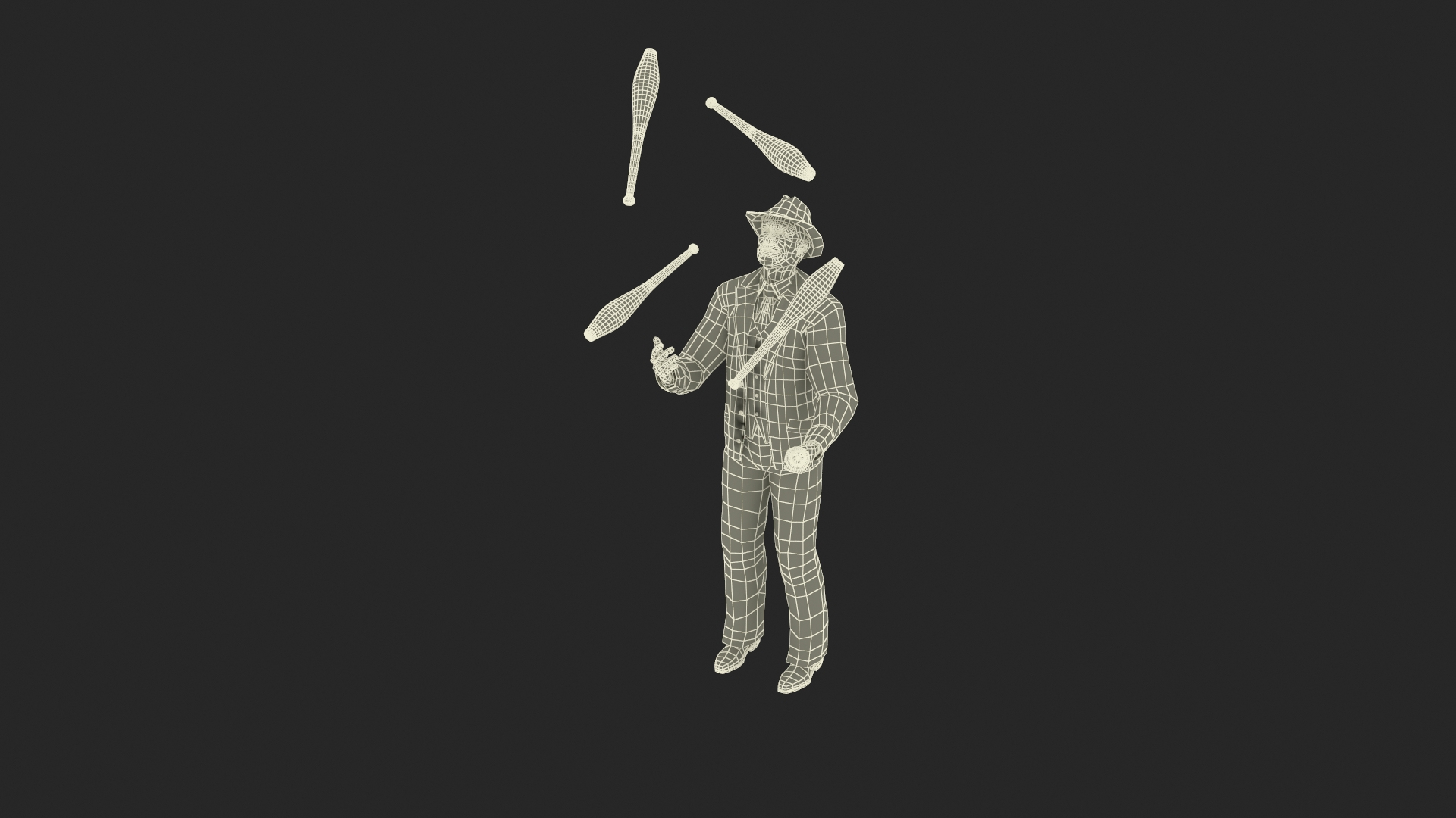 3D Man Juggling Delphin Loop Clubs - TurboSquid 2293299