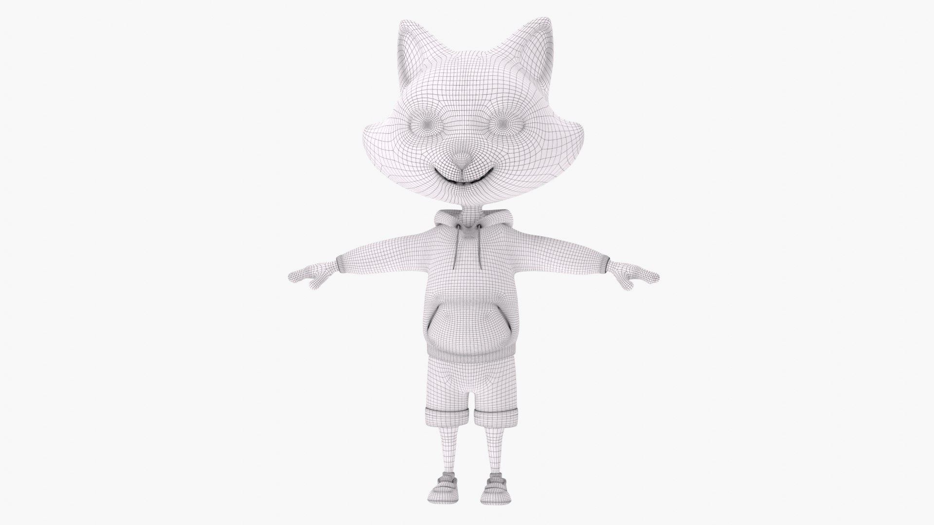 3D Cartoon Fox Character In Casual Outfit - TurboSquid 2324369