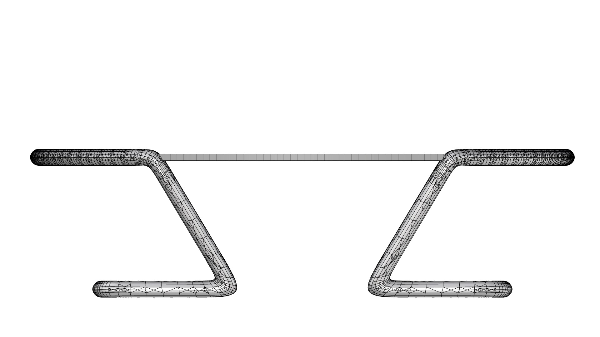 Brackets Frame Oval Table 3D Model - TurboSquid 2189410