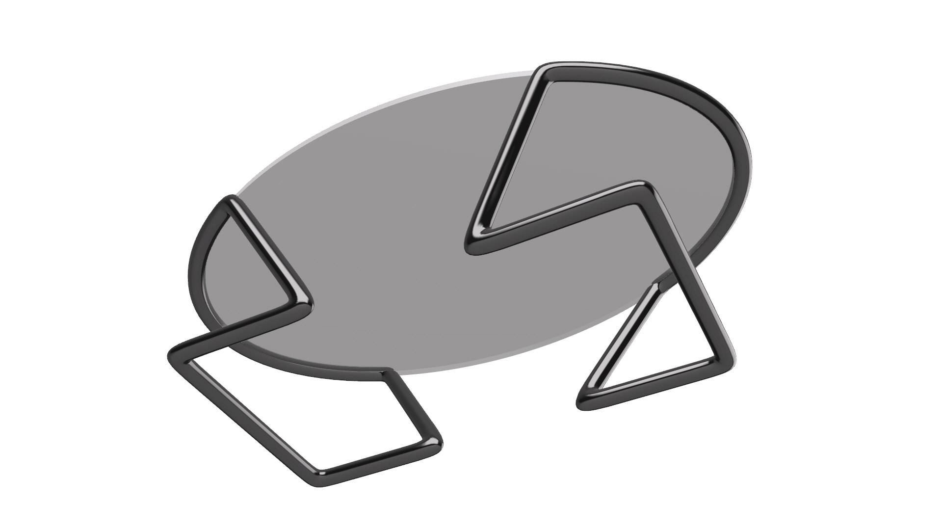Brackets Frame Oval Table 3D Model - TurboSquid 2189410