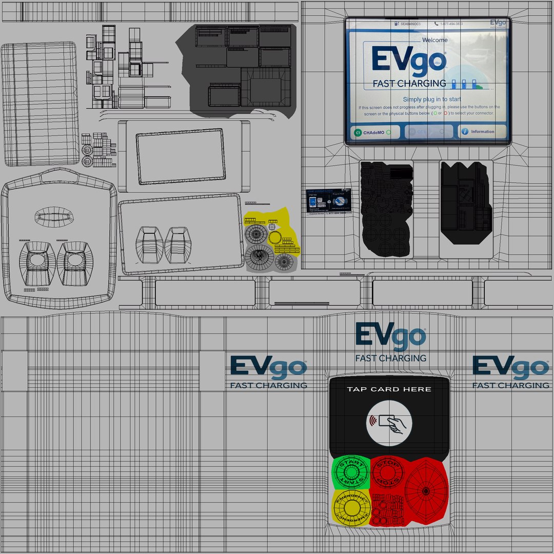 Detailed Electric Car Charger Station model - TurboSquid 2023901
