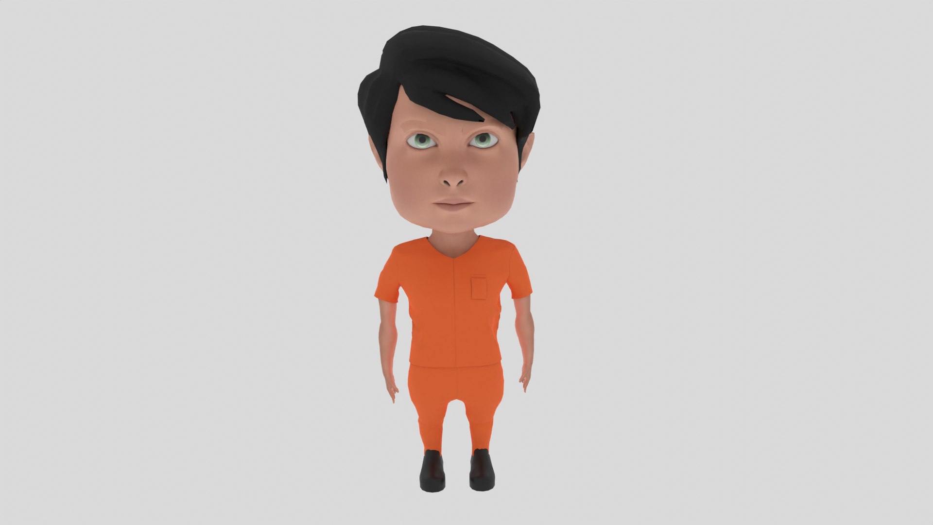 Cartoon Prisoner Character 3D Model - TurboSquid 2034762