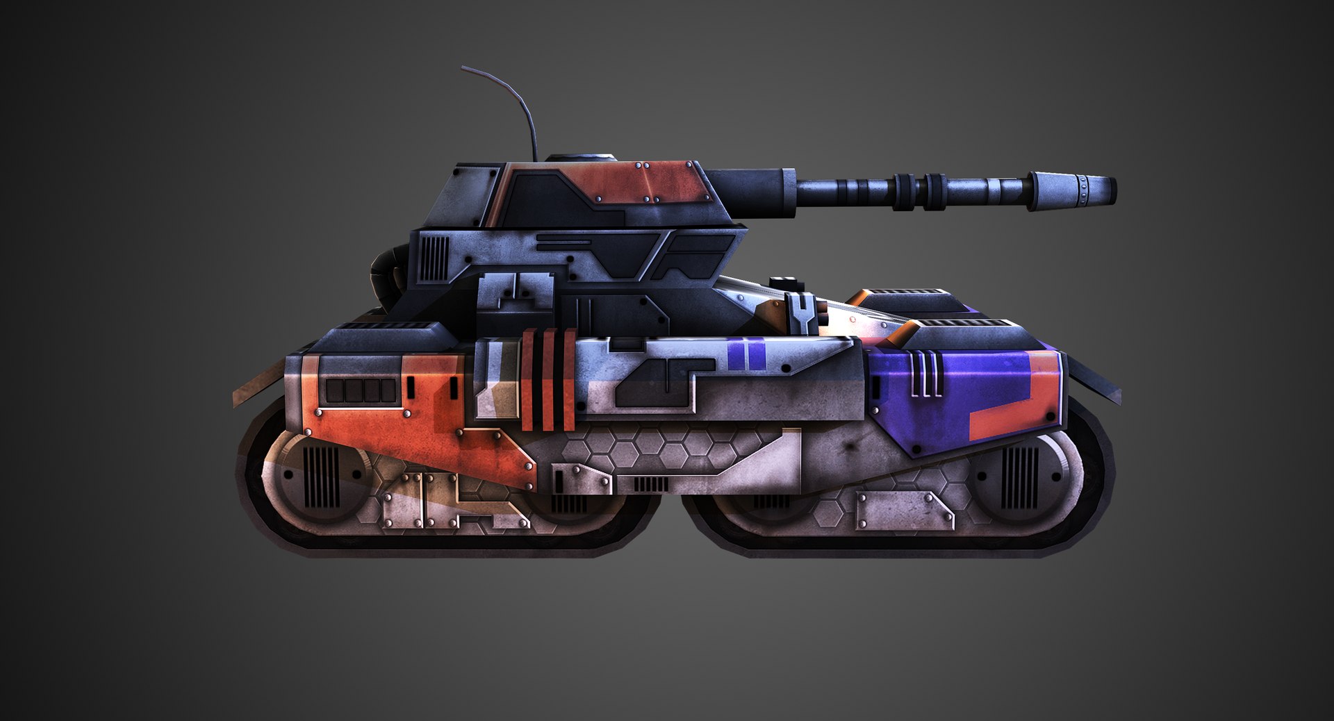 3d Model Sci-fi Tank