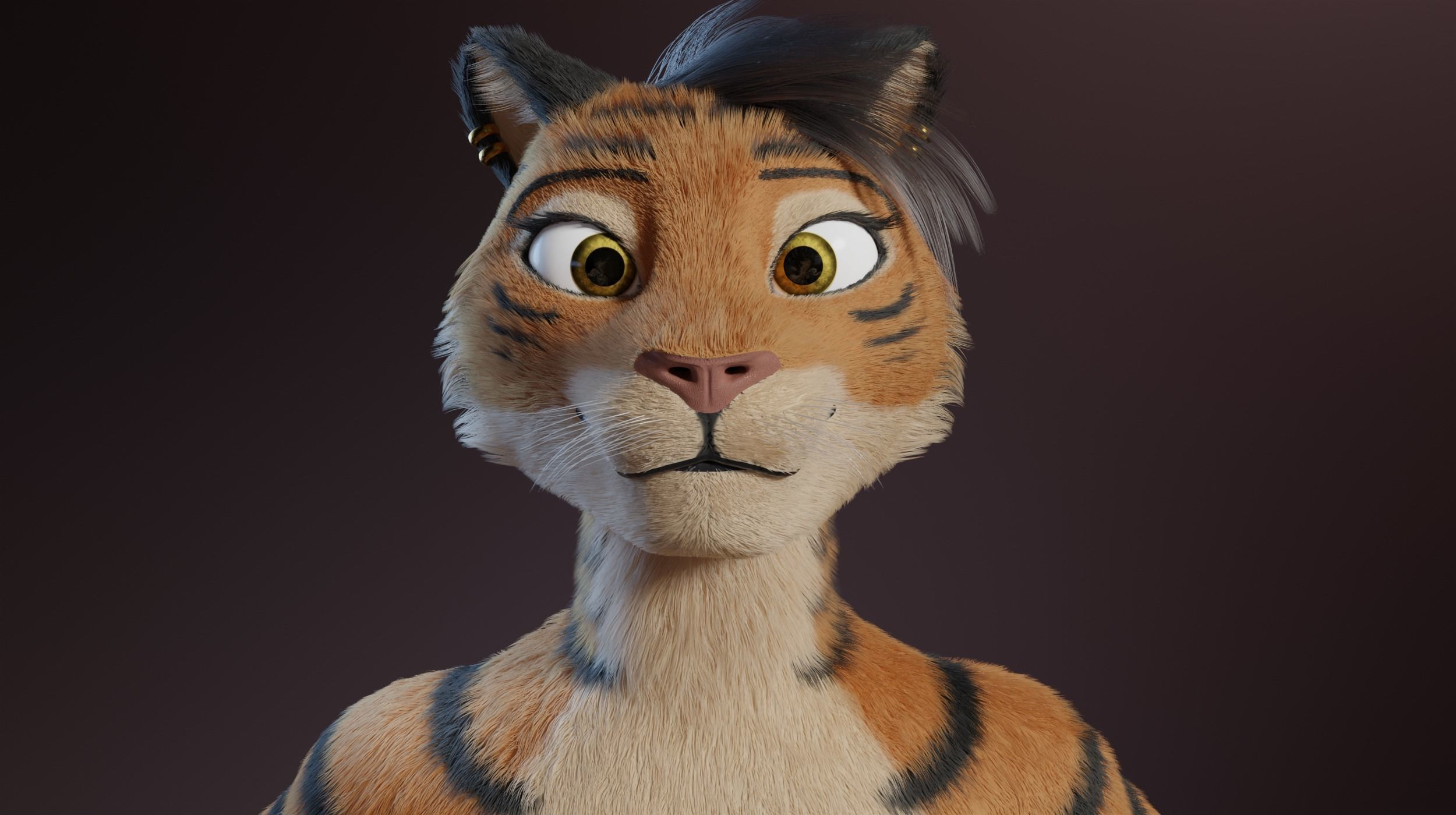 Morgana Sanchez Anthro Tigress 3D model - TurboSquid 1757568