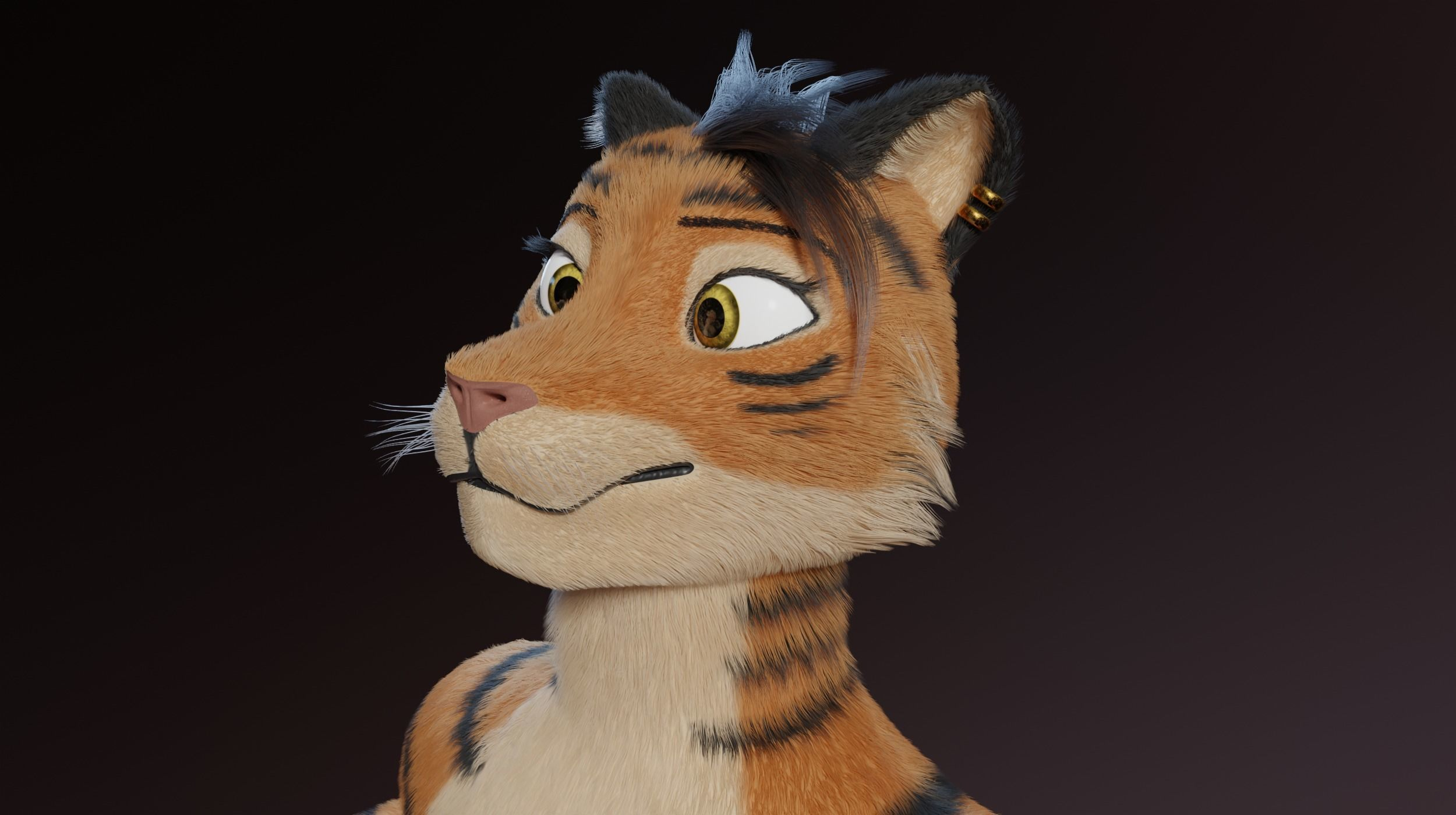 Morgana Sanchez Anthro Tigress 3D model - TurboSquid 1757568