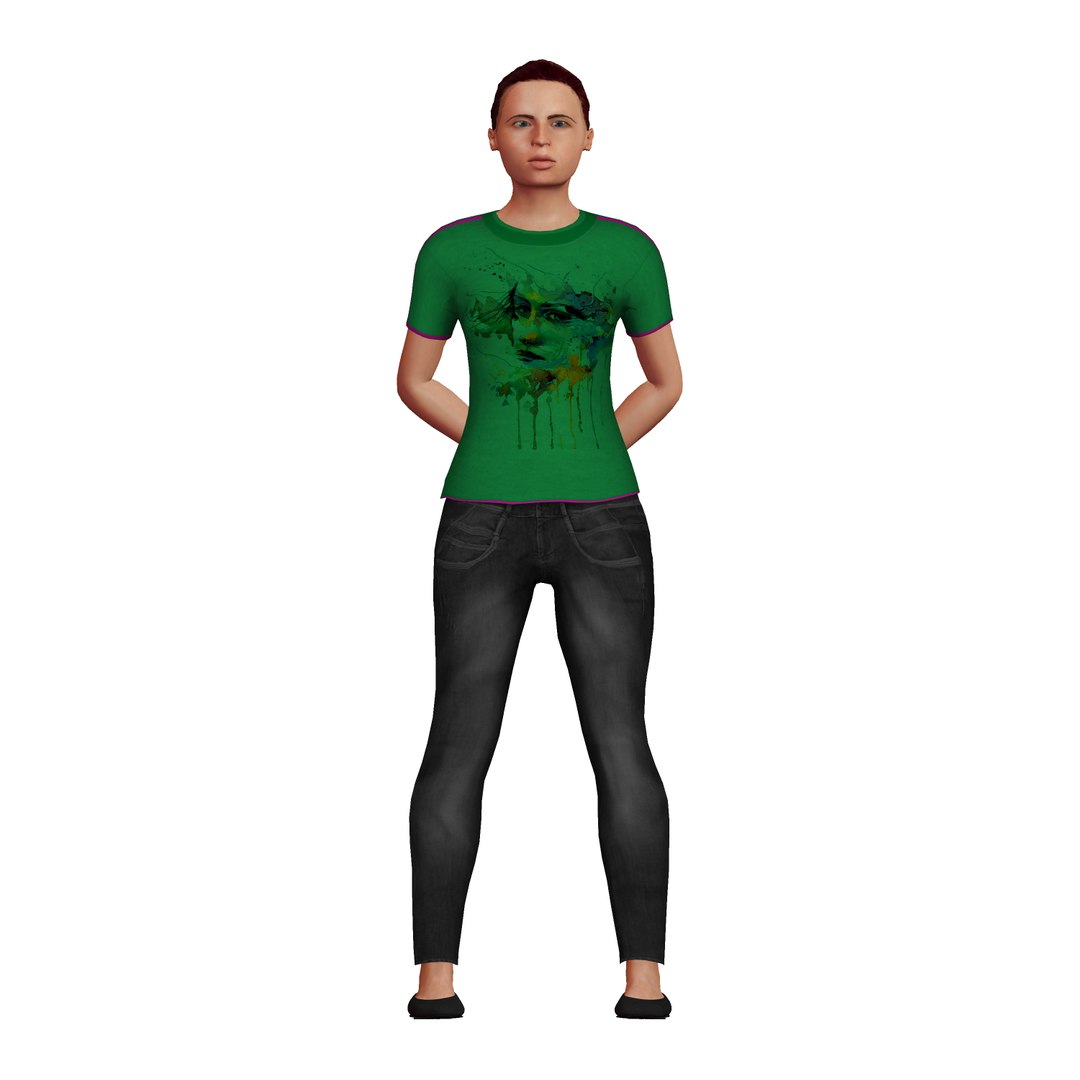 3D Model Young Woman Rigged Character - TurboSquid 1625649