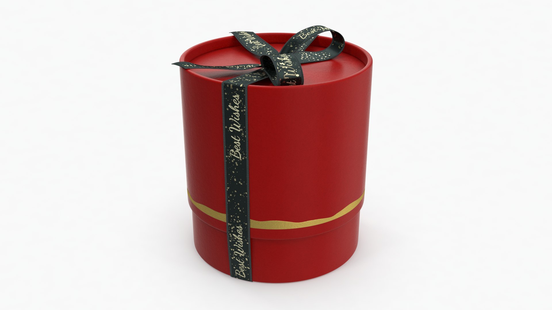 Christmas Cylinder Gift Medium 3D Model - TurboSquid 2129075