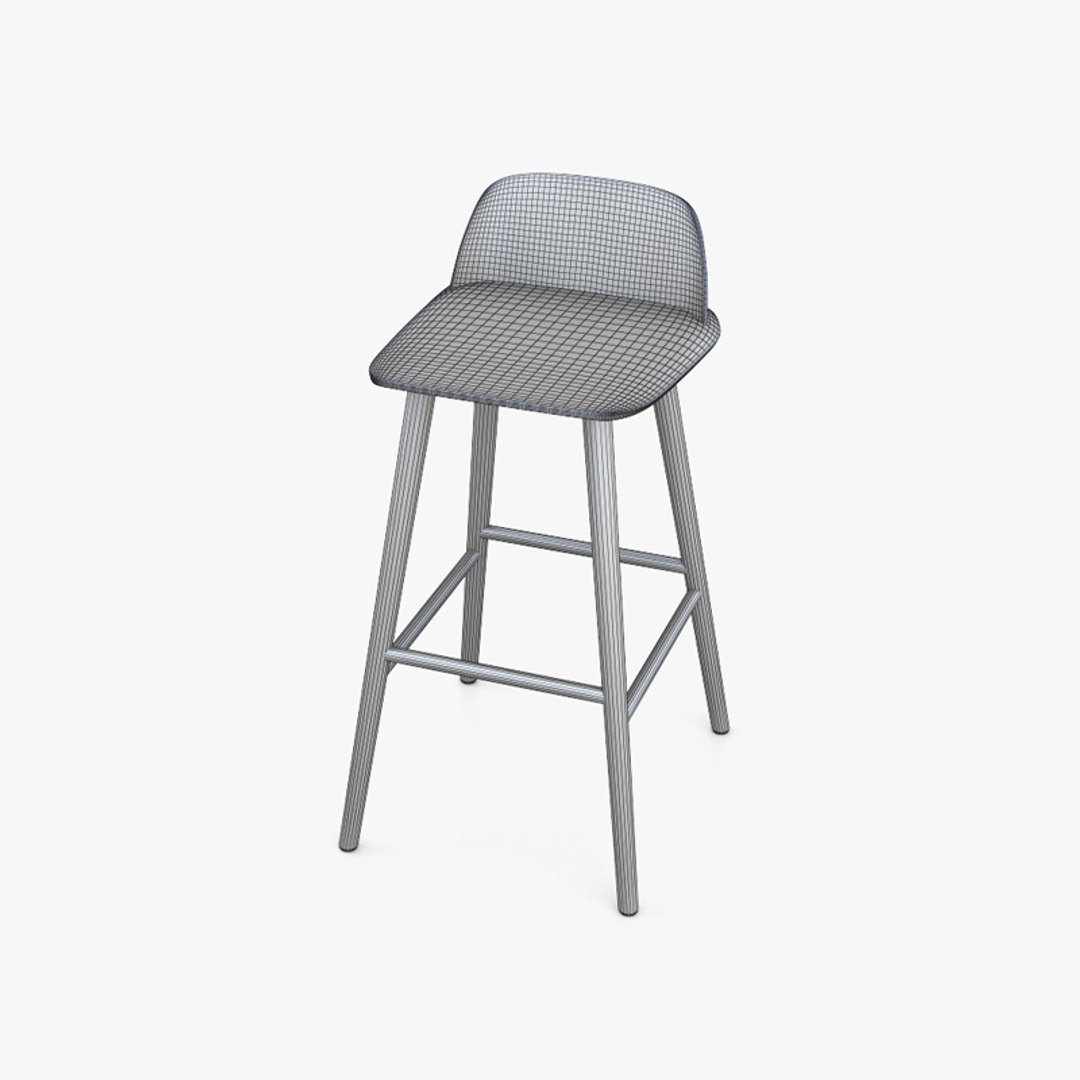 Muuto Nerd Bar Stool 3D model - TurboSquid 1781166