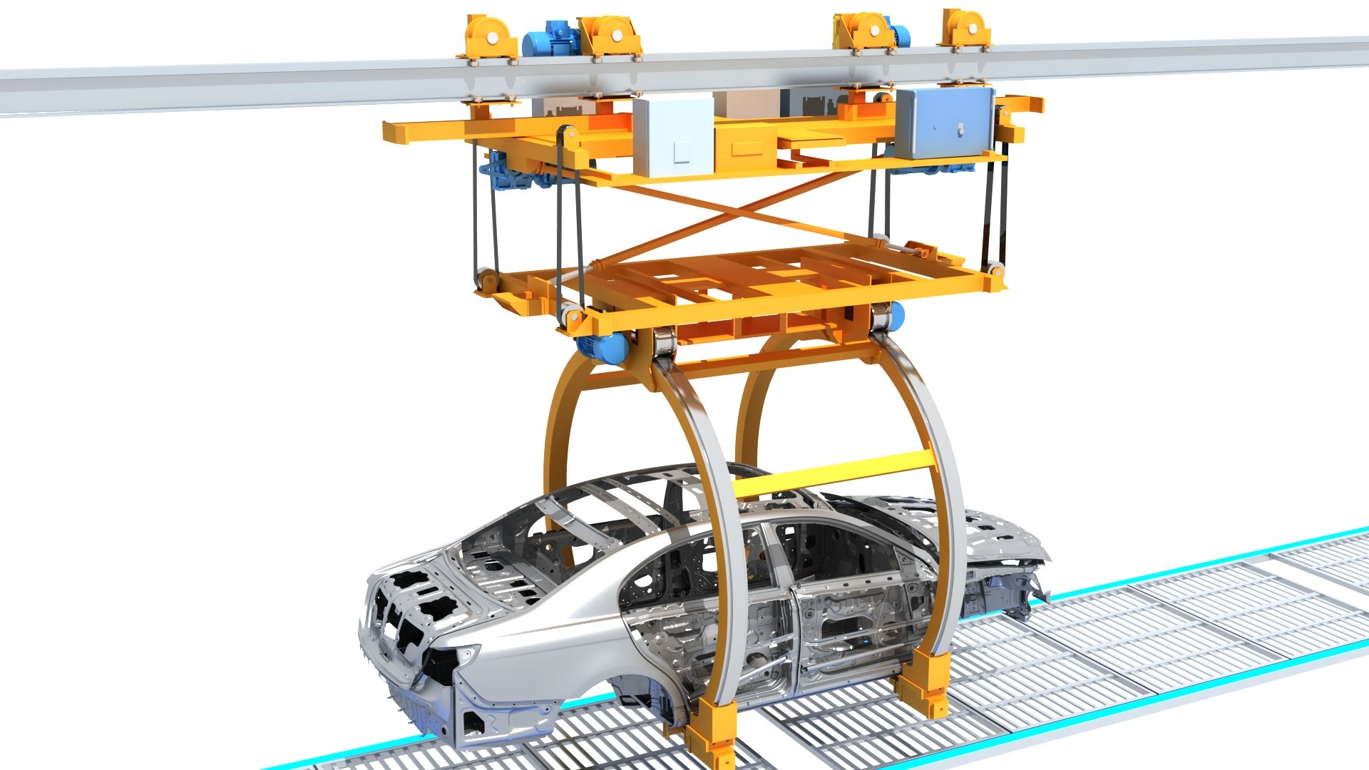 3D Conveyor Assembly Cars - TurboSquid 2291346