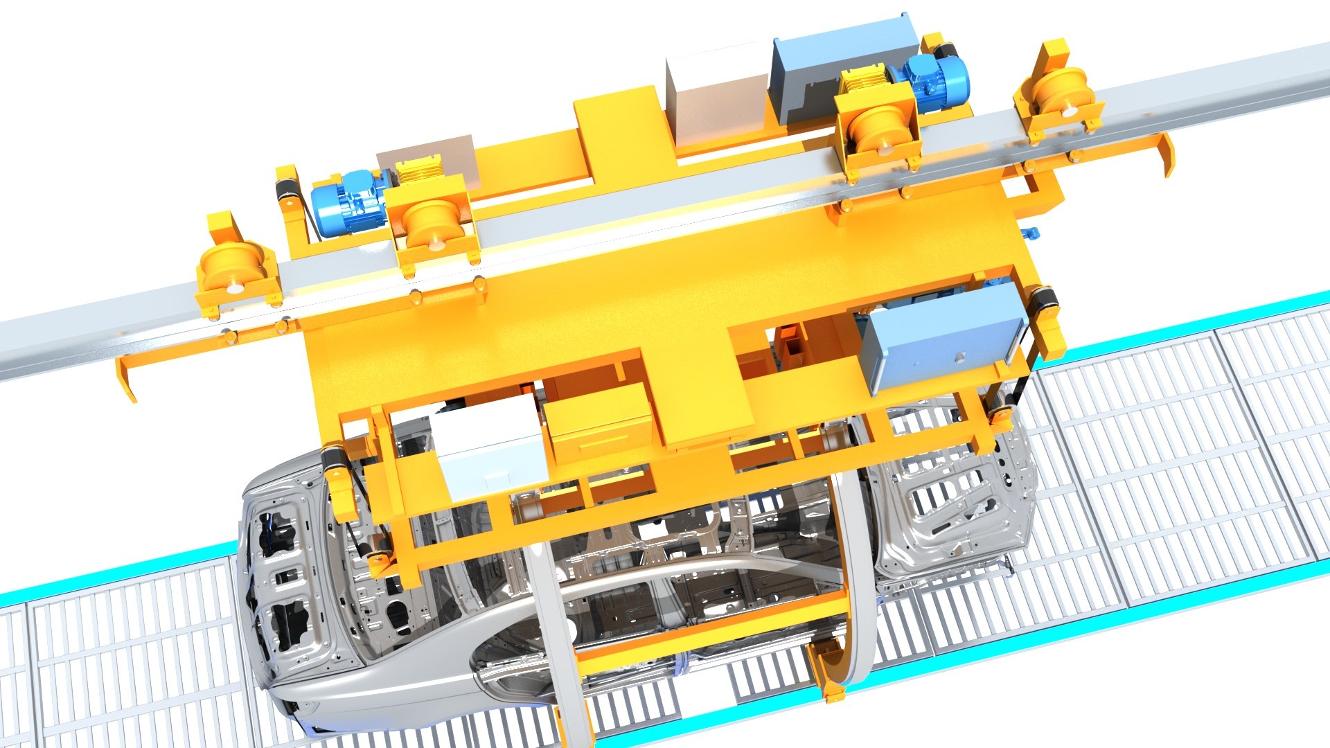 3D Conveyor Assembly Cars - TurboSquid 2291346