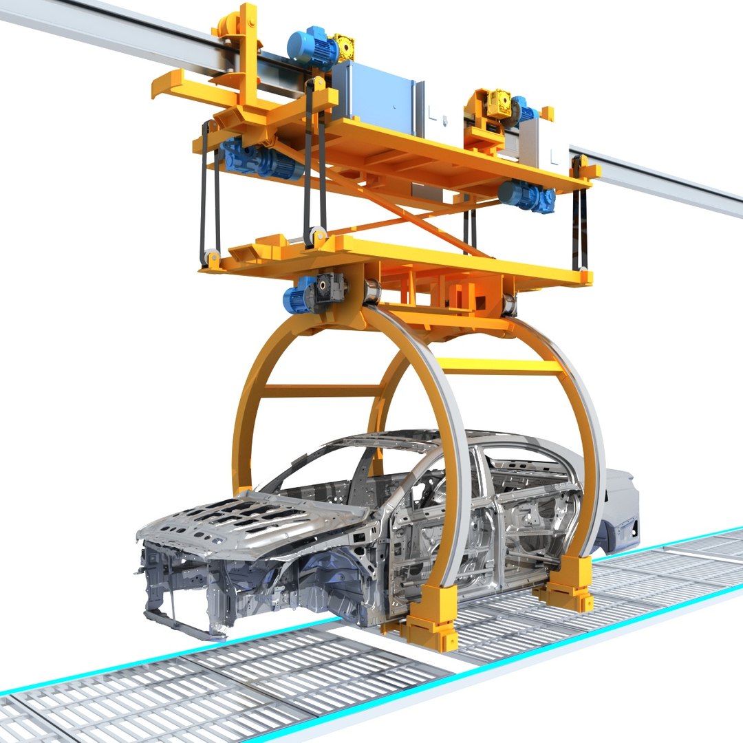 3D Conveyor Assembly Cars - TurboSquid 2291346