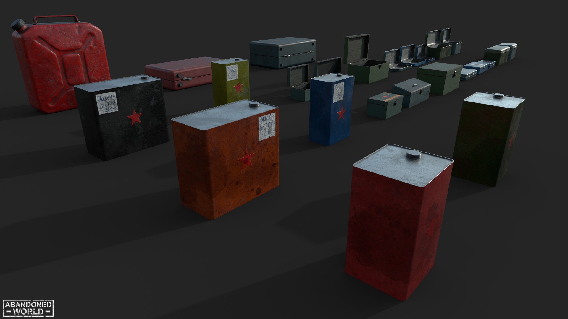 3D Metal Boxes And Canisters Model - TurboSquid 1872143