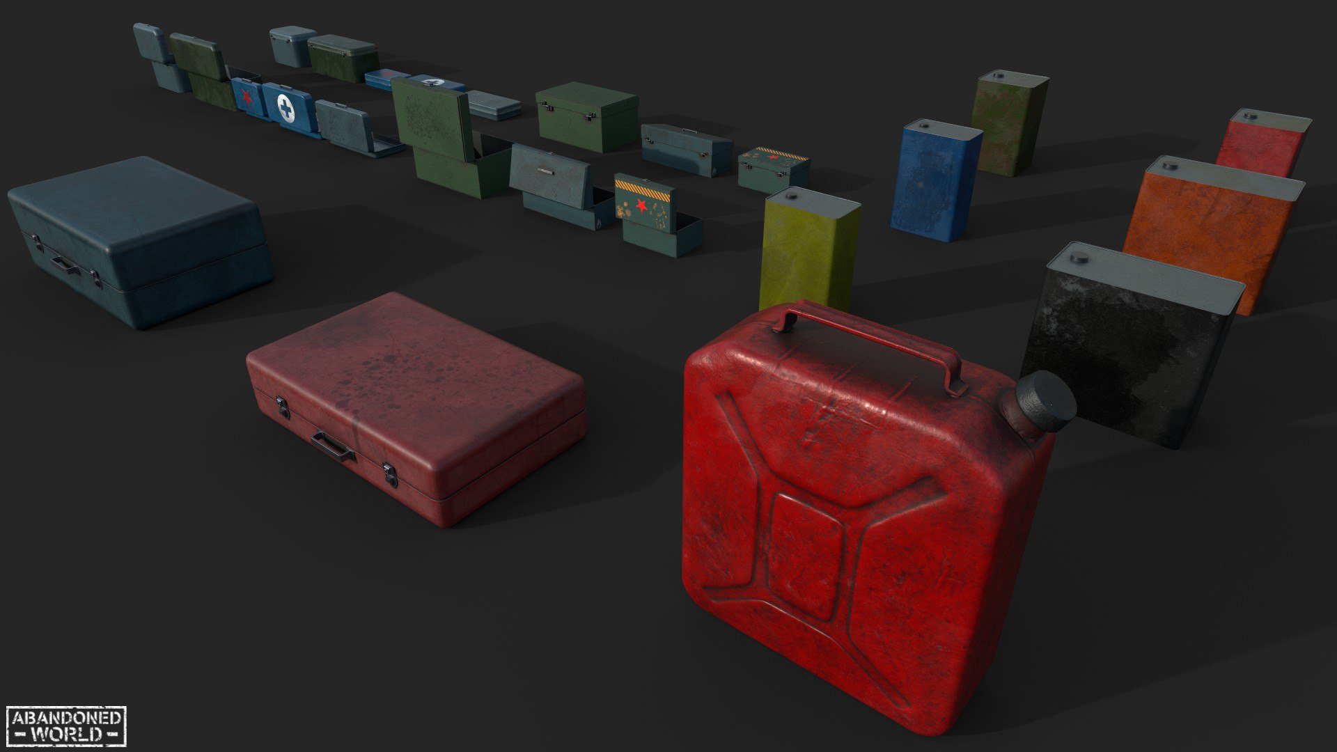 3D Metal Boxes And Canisters Model - TurboSquid 1872143