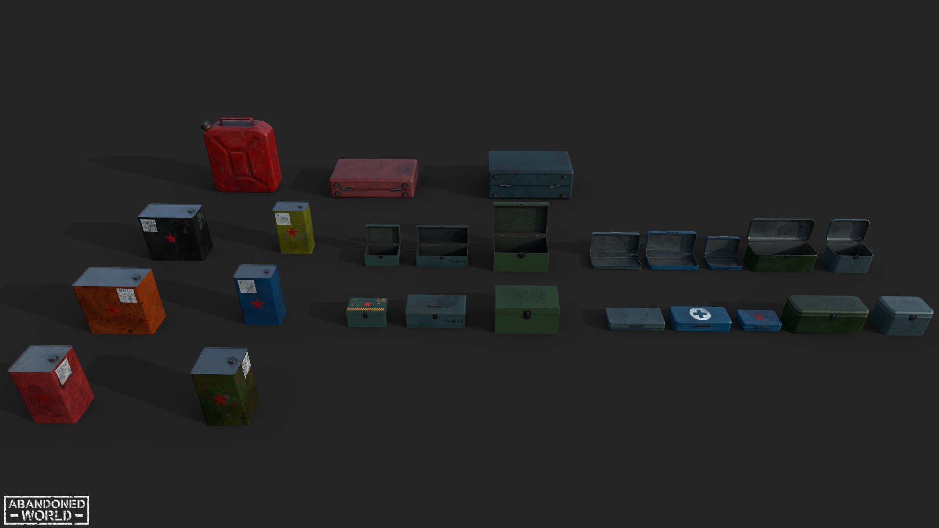 3D Metal Boxes And Canisters Model - TurboSquid 1872143
