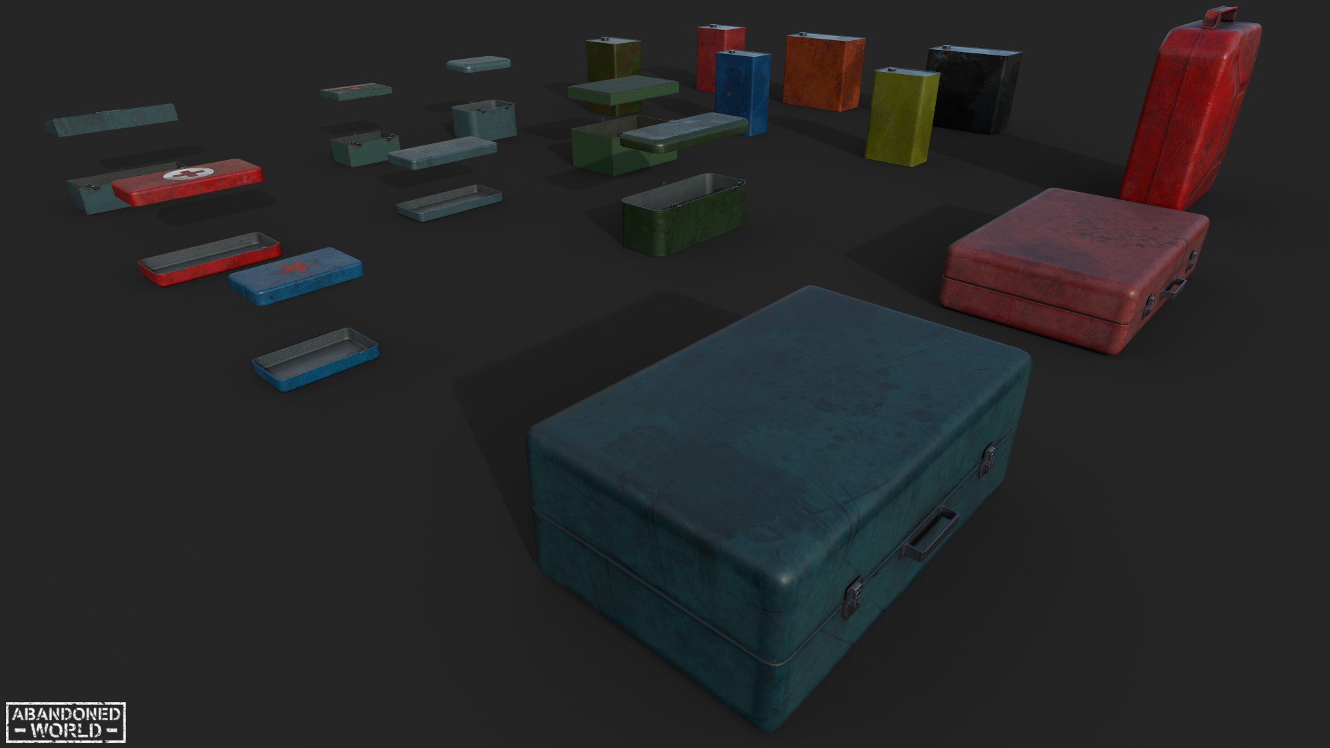 3D Metal Boxes And Canisters Model - TurboSquid 1872143