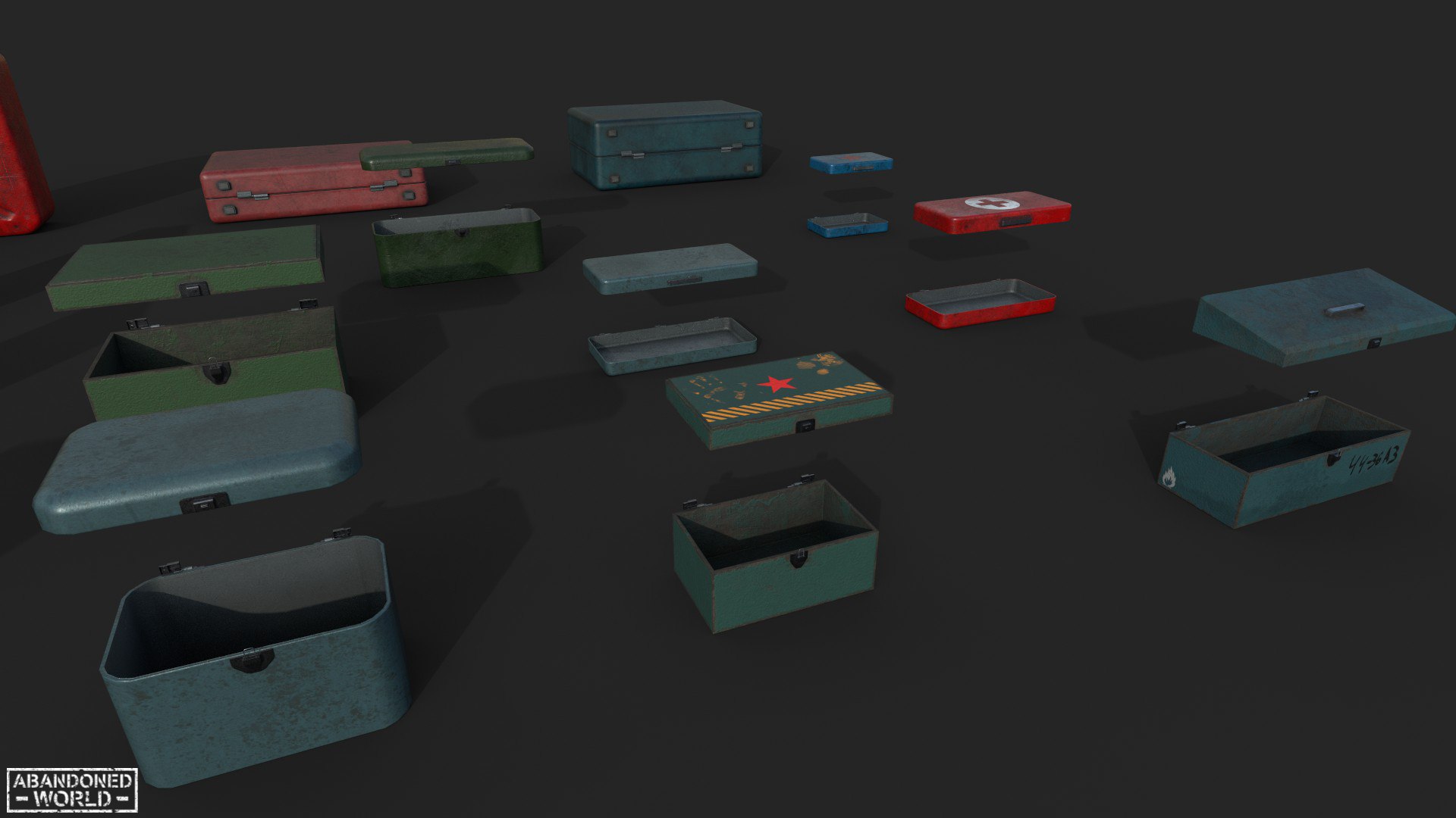 3D Metal Boxes And Canisters Model - TurboSquid 1872143