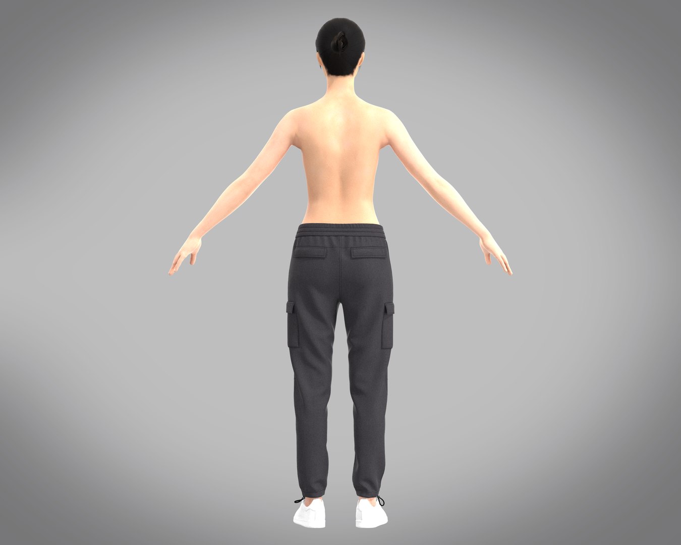 3D Ladies Black Jogger model - TurboSquid 1982780