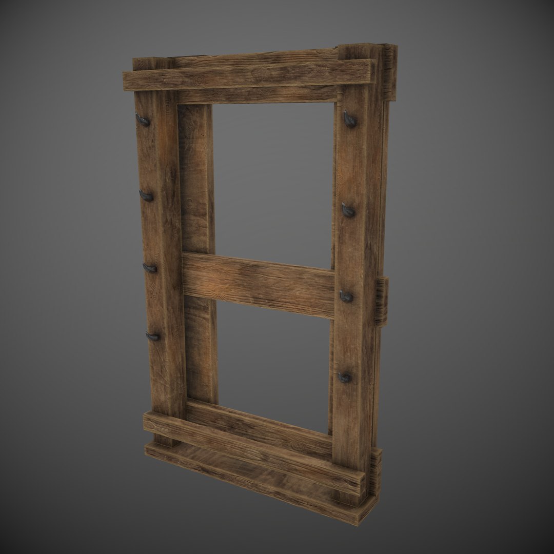 3D Model Wall Weapon Rack - TurboSquid 1466906