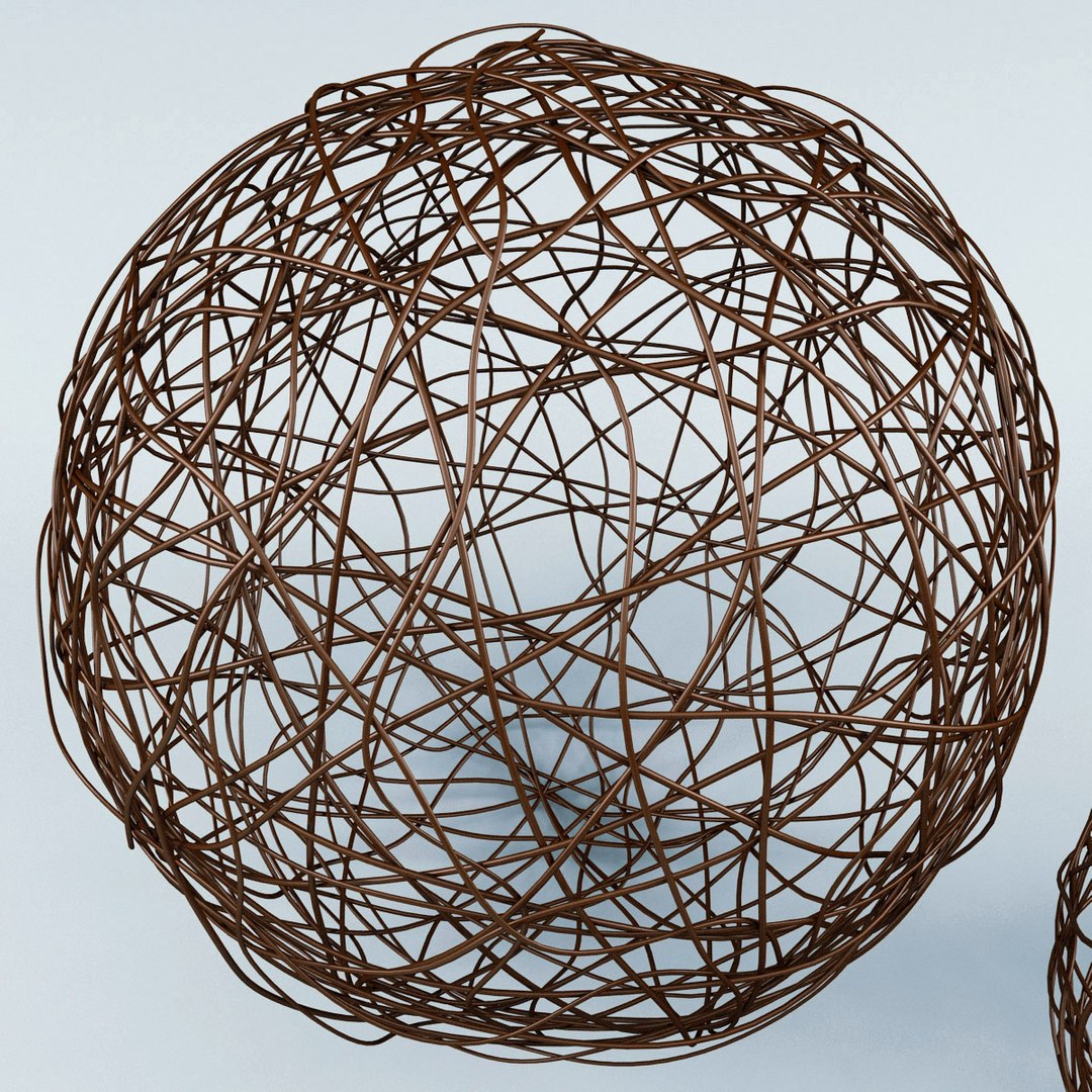 3d wicker core spheres model