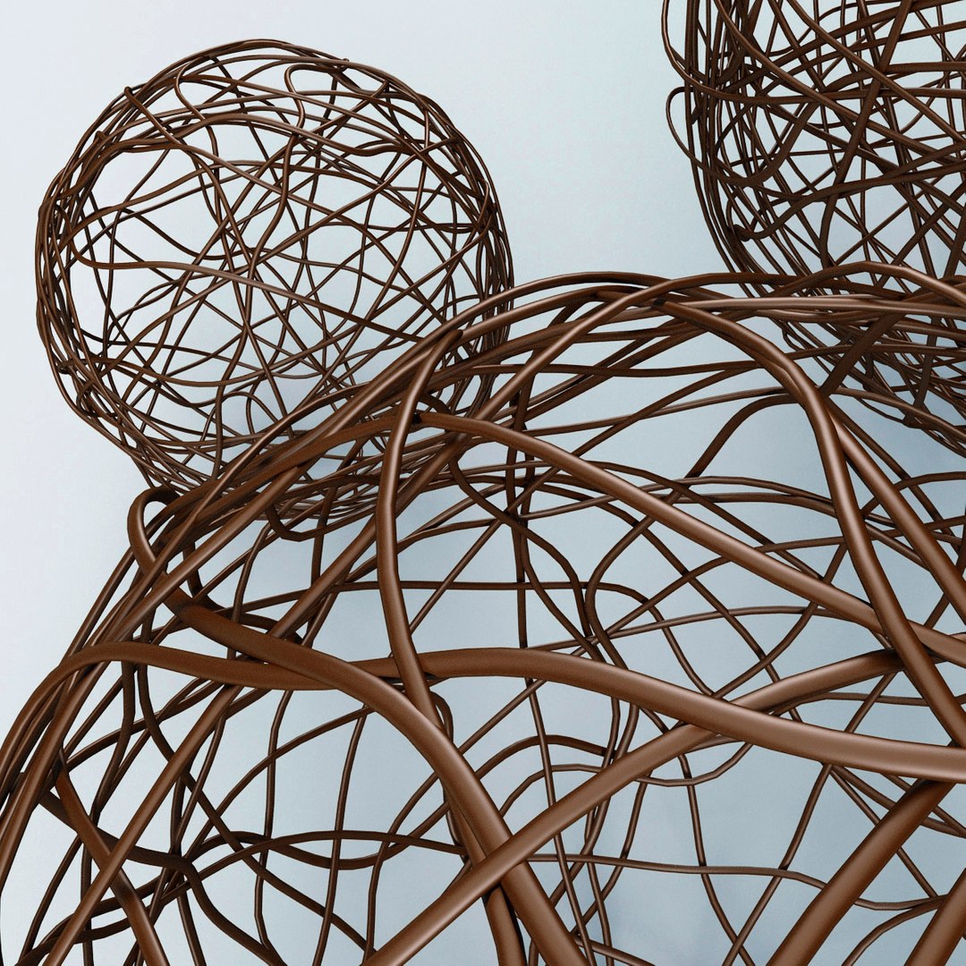 3d wicker core spheres model