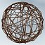 3d wicker core spheres model