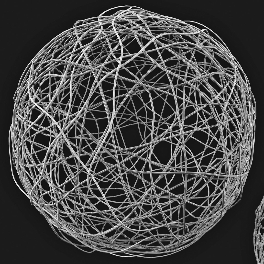 3d wicker core spheres model