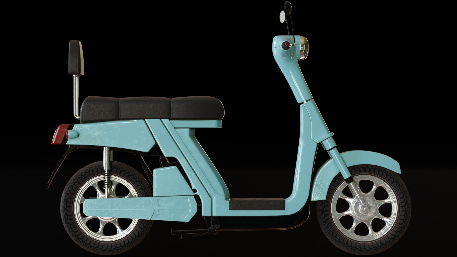3D Model Old Japanese Scooter - TurboSquid 2115037