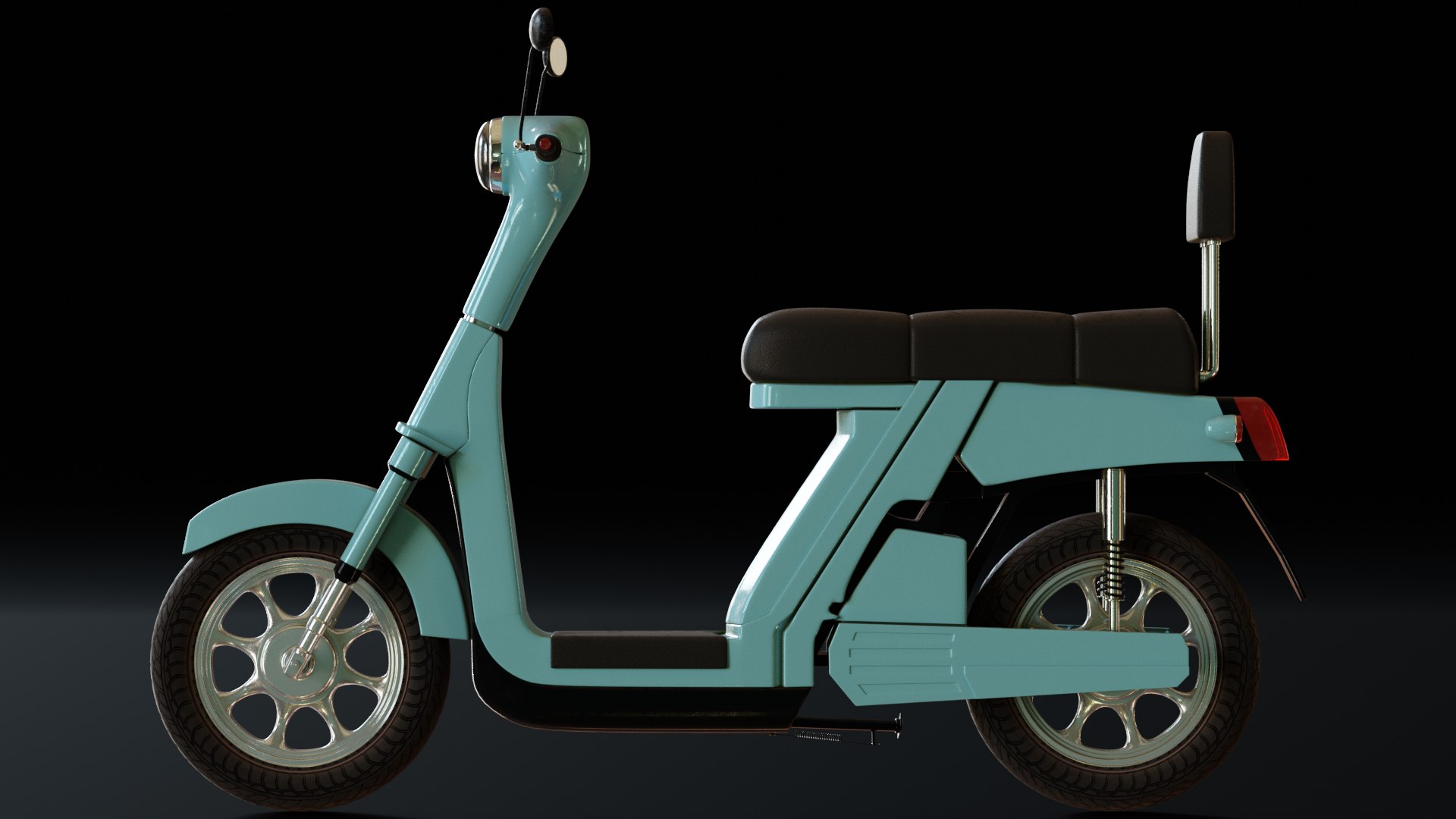 3D Model Old Japanese Scooter - TurboSquid 2115037