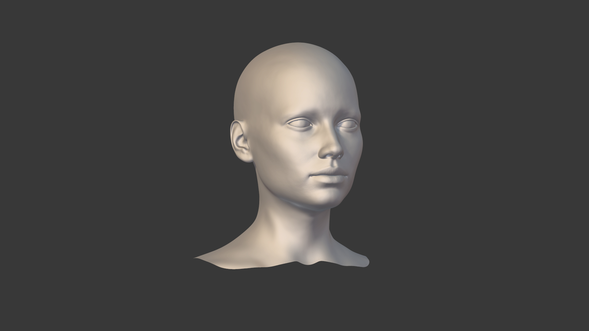 European Bust Female Head 3D Model - TurboSquid 1906507