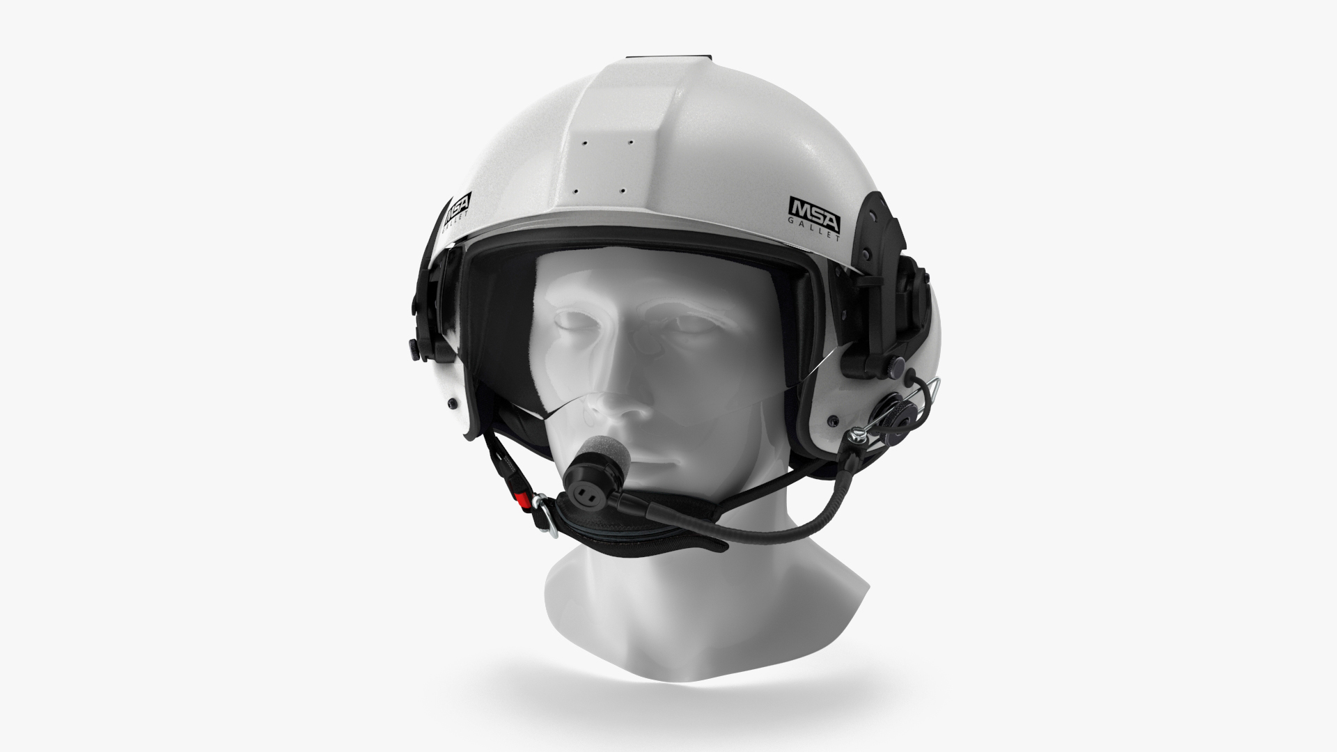 Helicopter Pilot Helmet LH350 White 3D Model - TurboSquid 2120586