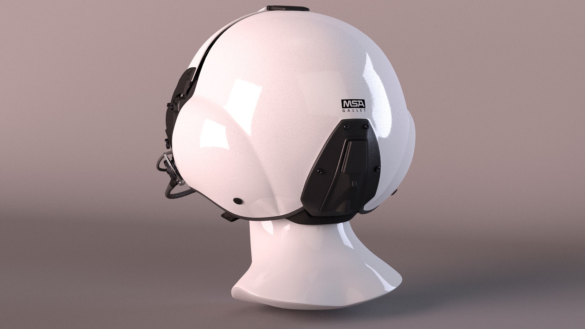 Helicopter Pilot Helmet LH350 White 3D Model - TurboSquid 2120586